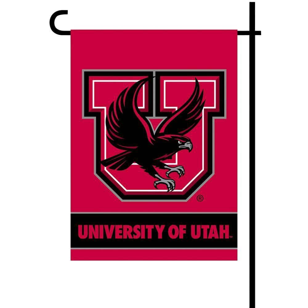 BSI Products NCAA 13 in. x 18 in. Utah 2-Sided Garden Flag Set with 4 ...