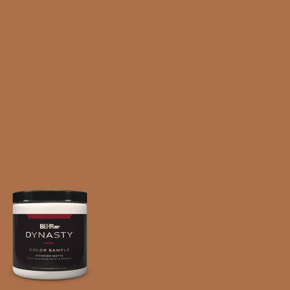 BEHR DYNASTY 8 oz. #260D-7 Copper Mountain Matte Stain-Blocking ...
