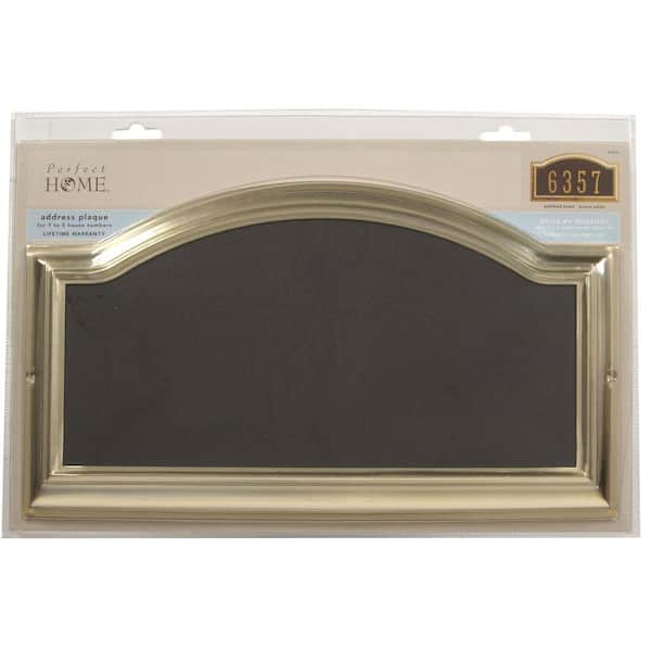 Hillman Brass Plated Rectangle Address Plaque 848900 - The Home Depot