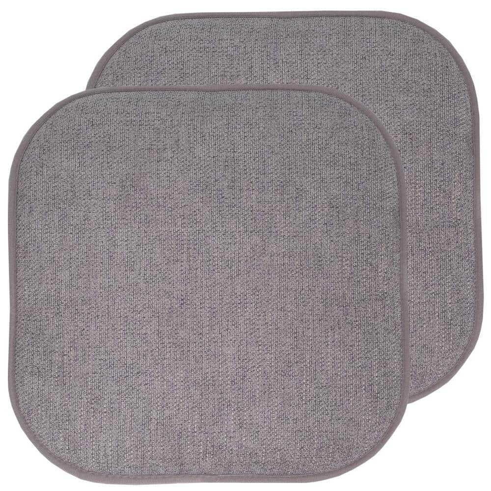Sweet Home Collection Alexis Grey/Silver 16 in. x 16 in. Non Slip ...