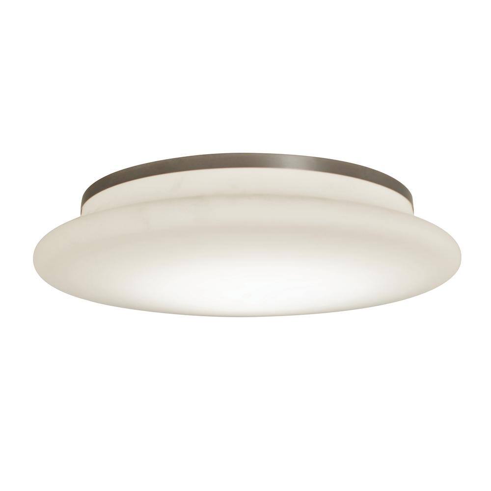 AFX Sutton 14.5 in. 1-Light Satin Nickel LED Flush Mount SUF1514LAJUDSN ...