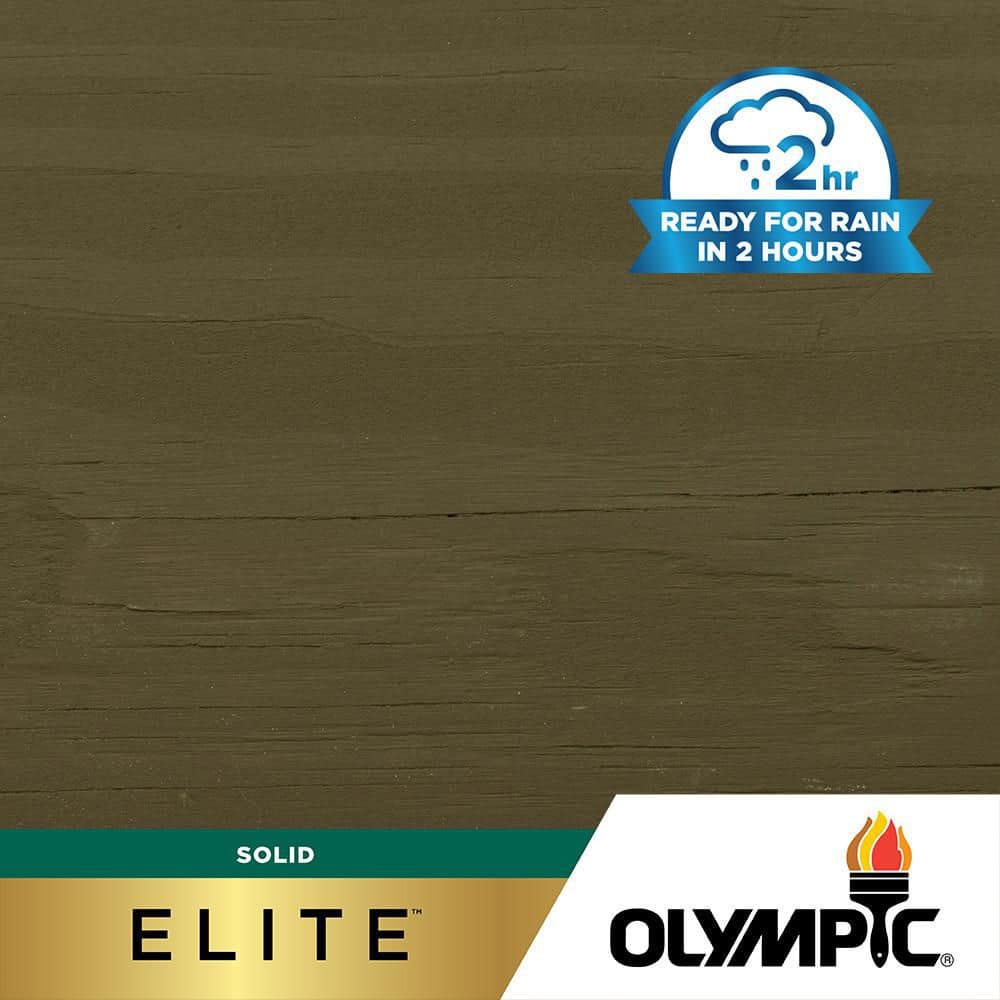 Olympic Elite 5 gal. SC-1008 Bayberry Solid Advanced Exterior Stain and Sealer in One OLYESC ...