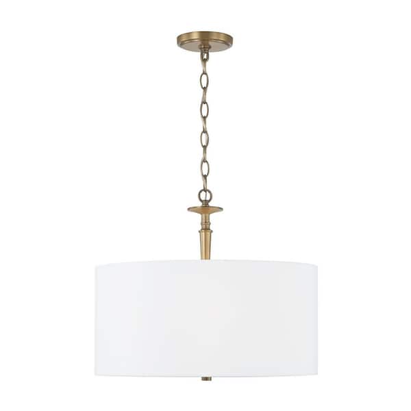Capital Lighting Fixture Company Abbie 100-Watt 3-Light Aged Brass ...