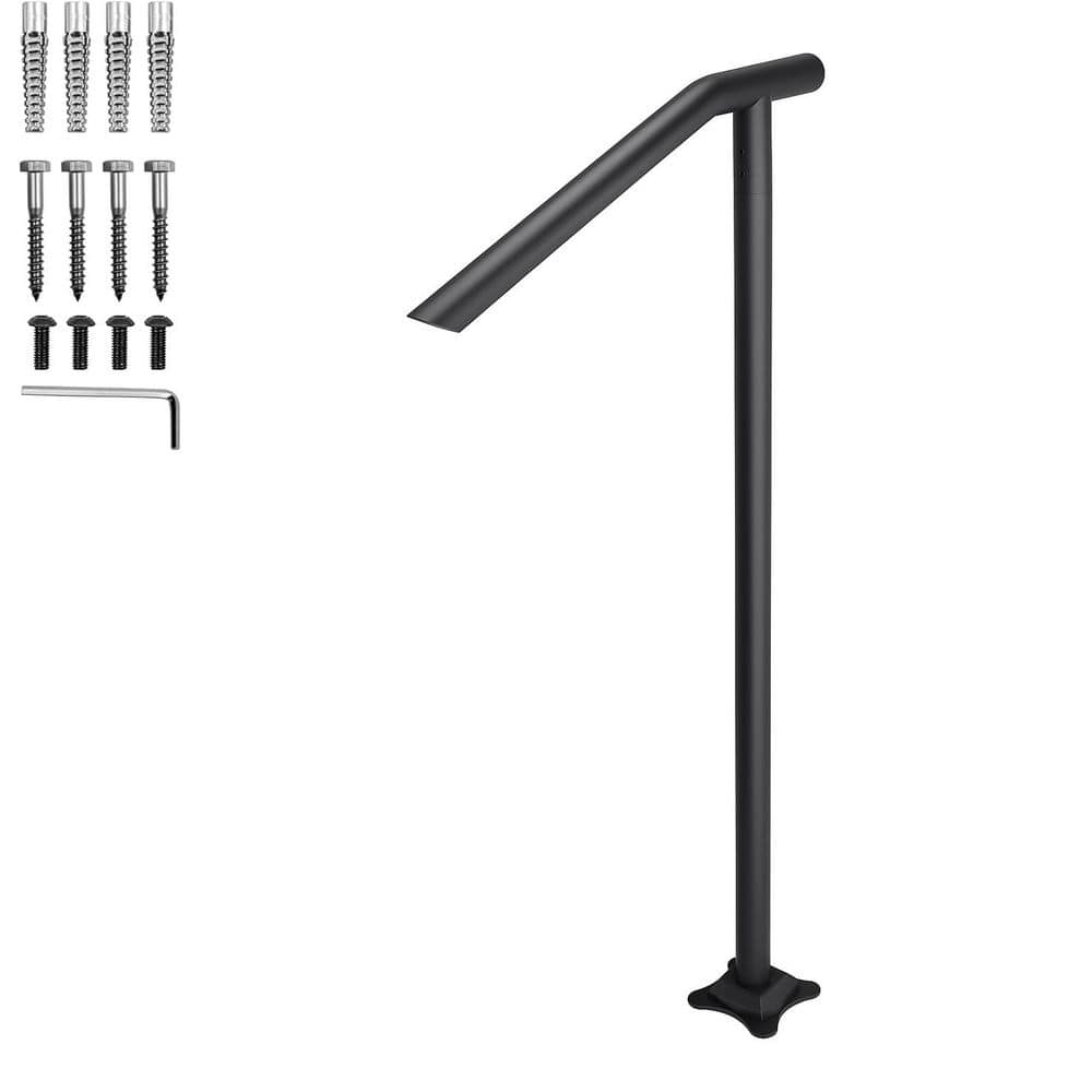 Afoxsos 40 Inch Stainless Steel Round Handrail for Outdoor Steps 1-3 ...