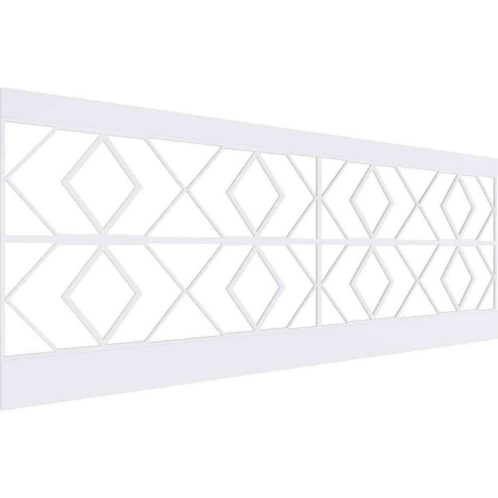 Ekena Millwork 36 in. H x 94-1/2 in. W 23.64 sq. ft. Hillrose PVC ...