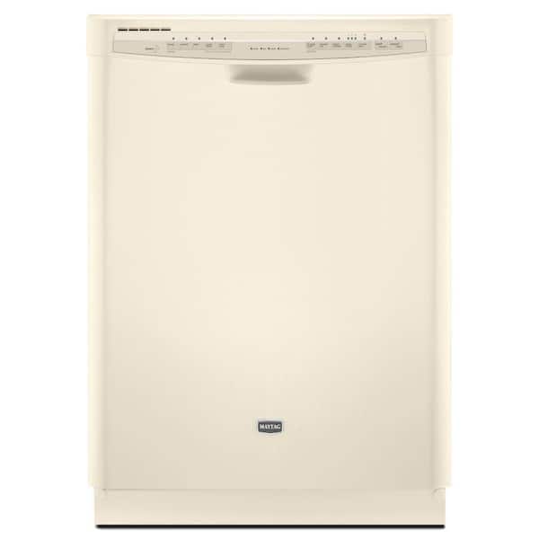 Maytag Jetclean Plus Front Control Dishwasher In Bisque with Steam ...