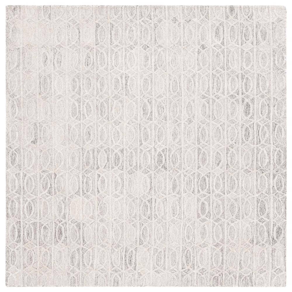 SAFAVIEH Ebony Natural/Ivory 6 ft. x 6 ft. Modern Square Area Rug ...