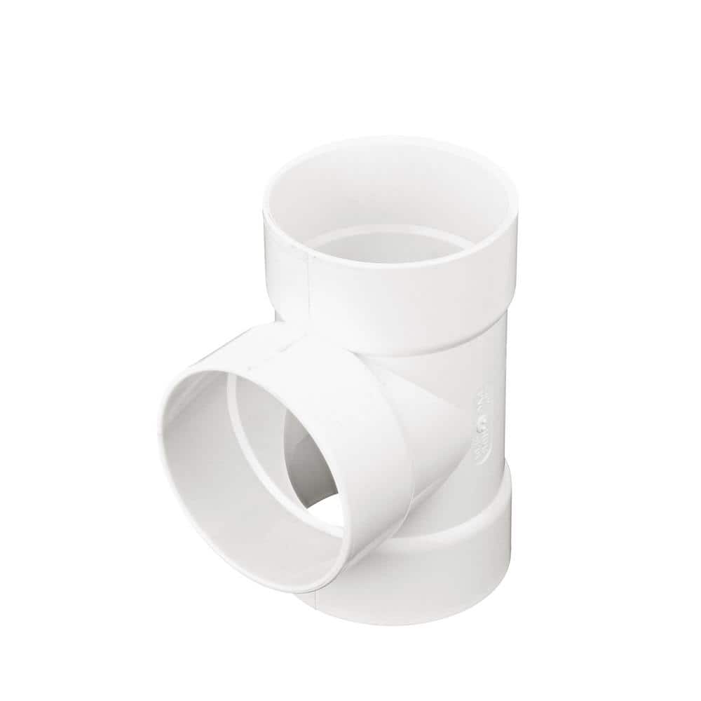 NDS PVC S&D Tee, 4 in. Hub X Hub X Hub 4P01 - The Home Depot