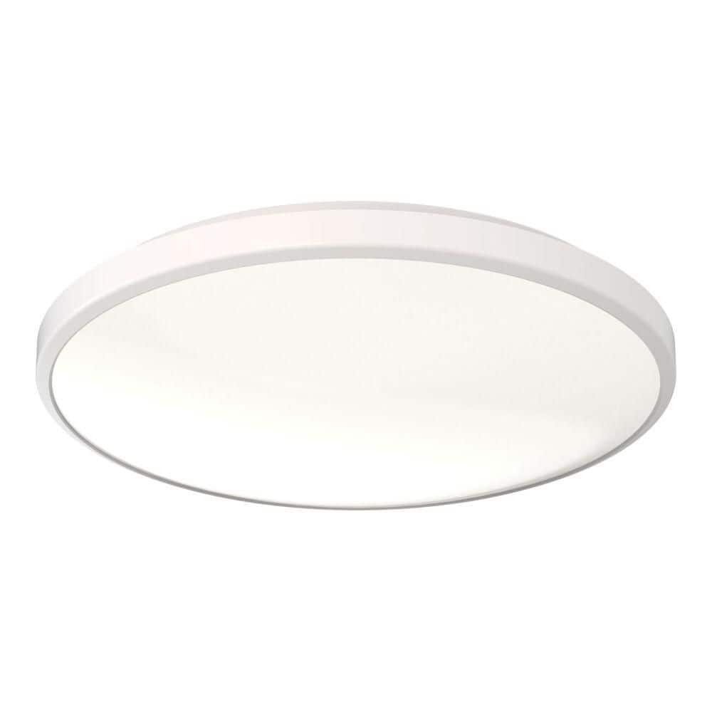Juno FMLR 14 in. 24-Watt Color Selectable LED Flush Mount Light J-Box ...