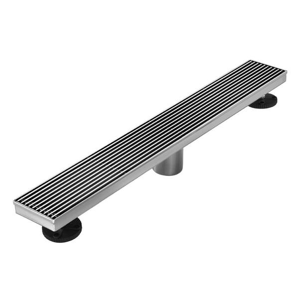 Elegante Drain Collection 24 in. Linear Stainless Steel Shower Drain ...