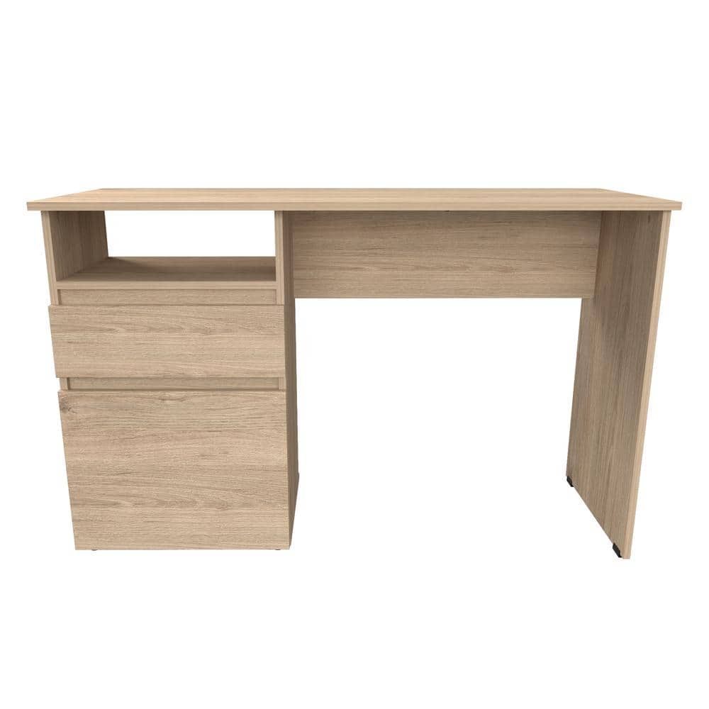 Inval 47.24 in. W Rectangular Sandstone Wood 2 Drawer Computer Desk ...