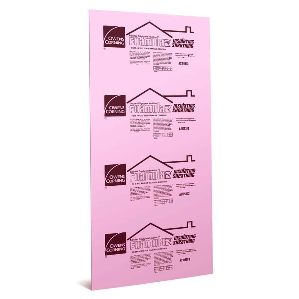 Owens Corning FOAMULAR R3 1/2 in. x 4 ft. x 8 ft. Squared Edge Foam 3UR ...