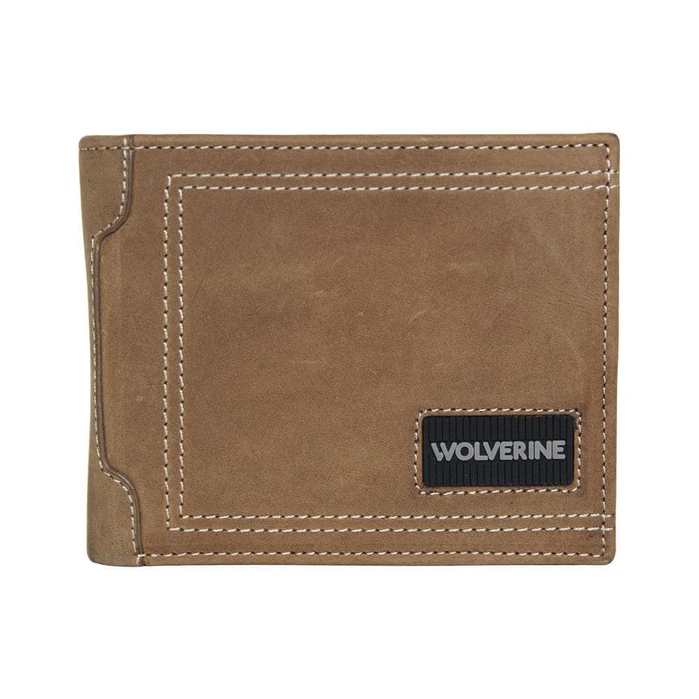Wolverine Rugged Full Grain Leather Bifold Wallet in Brown WV61-9200 ...