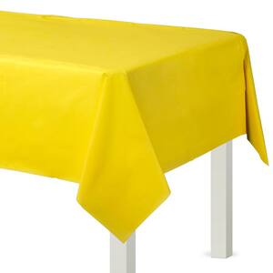 Amscan 54 in. x 108 in. Silver Flannel-Backed Vinyl Table Cover (2 ...