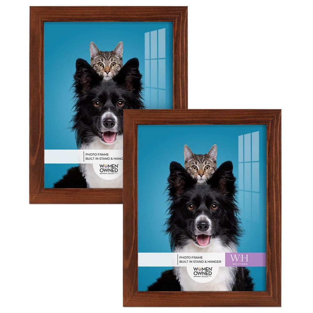 Wexford Home Woodgrain 8 in. x 10 in. Chestnut Picture Frame (Set of 2 ...