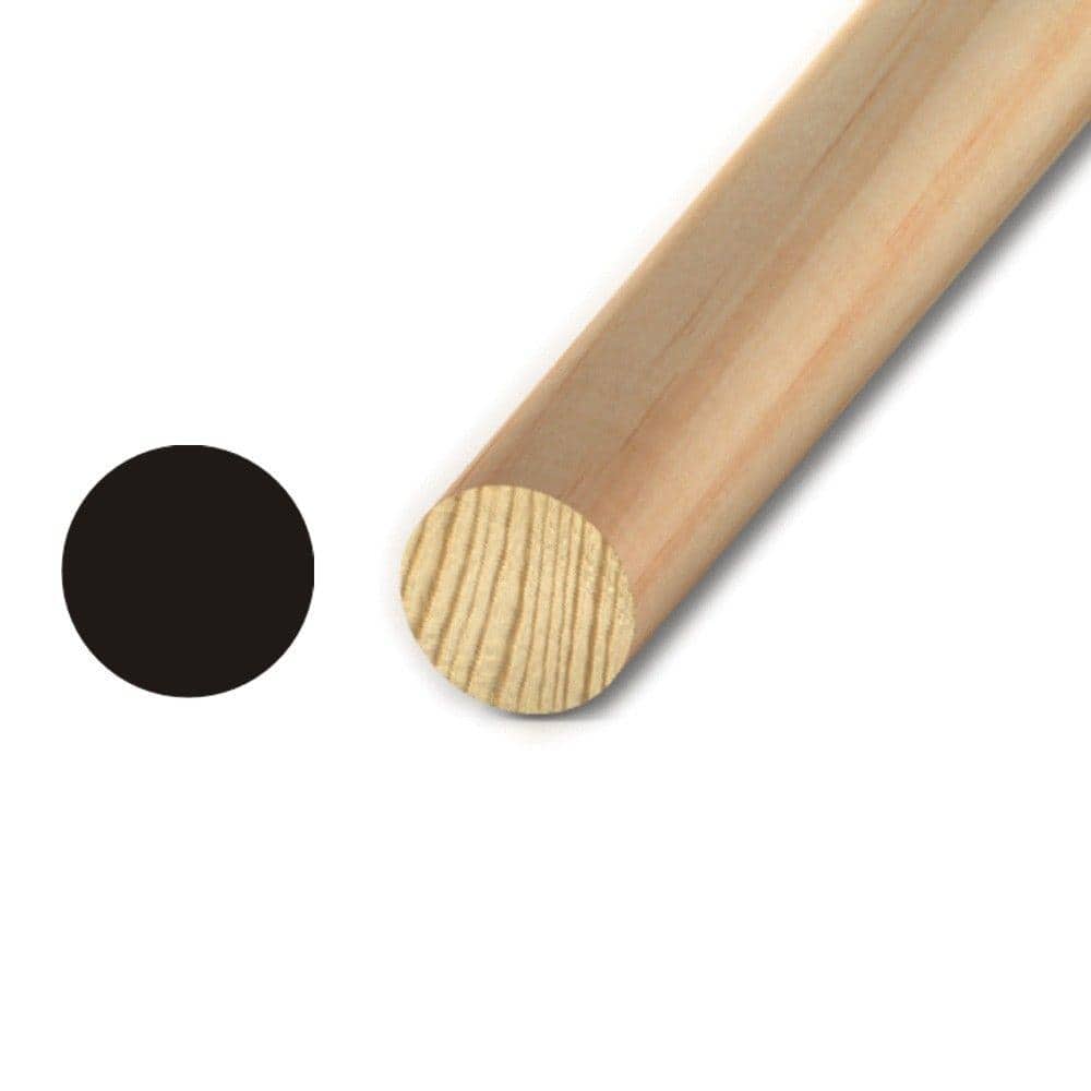 Kelleher 1 in. x 1 in. Pine Full Round Closet Pole Moulding P290 - The ...