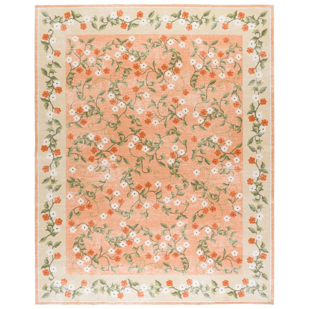 SAFAVIEH Martha Stewart Washable Rust/Gold 8 ft. x 10 ft. Machine ...