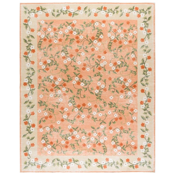 SAFAVIEH Martha Stewart Washable Rust/Gold 9 ft. x 12 ft. Machine ...