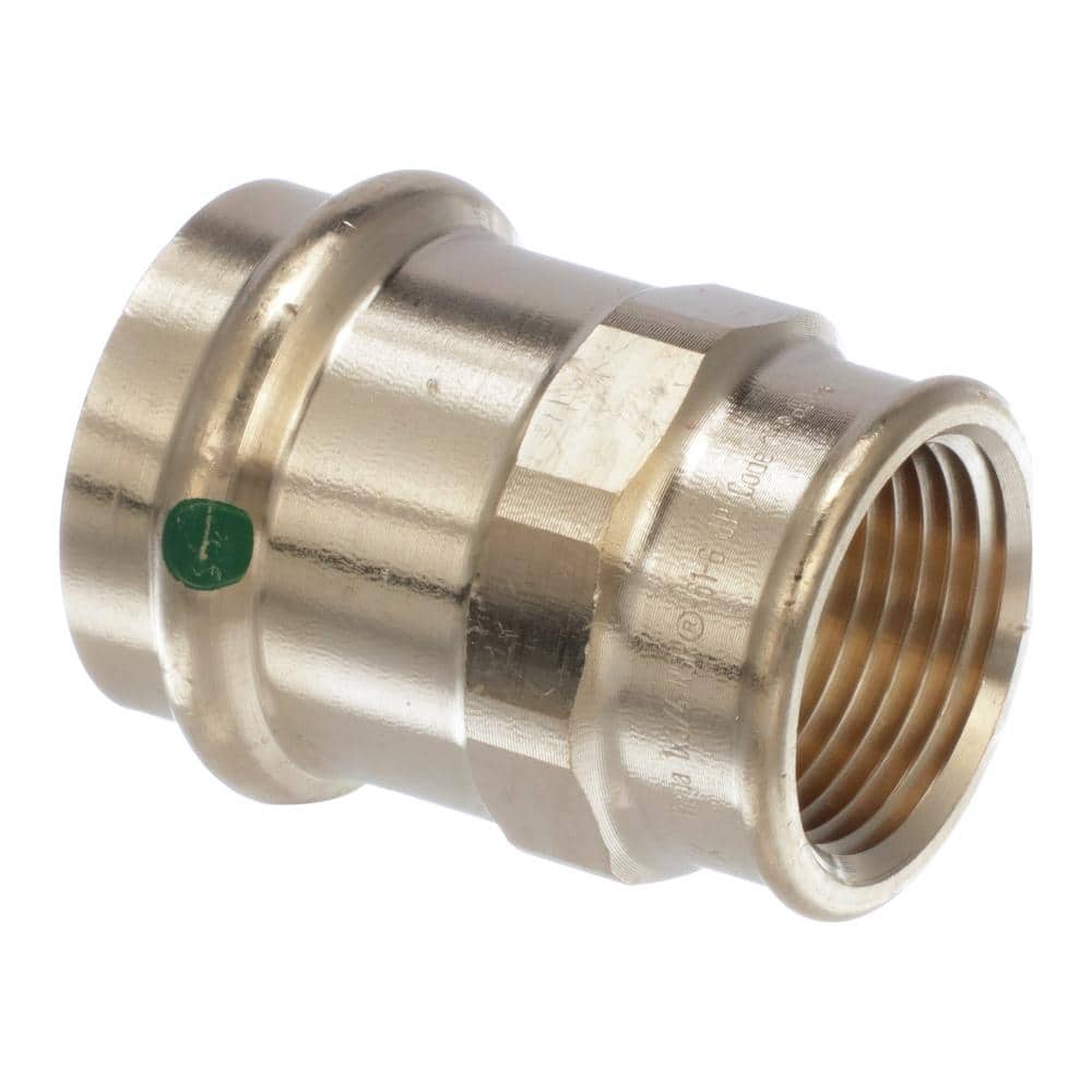 Viega ProPress 1 in. Press x 3/4 in. FPT Zero-Lead Bronze Adapter (10-Pack) 79325 - The Home Depot