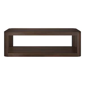 Meyer&Cross Kellan 47.25 in. Alder Brown Rectangle MDF Top Coffee Table ...