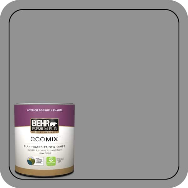 BEHR PREMIUM PLUS 1 qt. #N520-4 Cool Ashes Eggshell Enamel EcoMix Plant ...