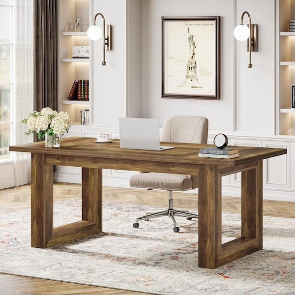 Solid Wood Desk Modern Office