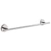 GROHE BauCosmopolitan 17 in. Towel Bar in StarLight Chrome 40459001 ...