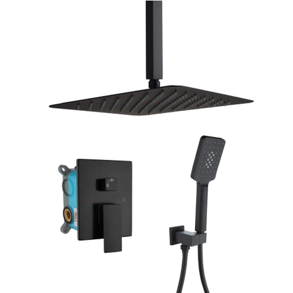 Lukvuzo 10 in. 3-Spray High-Pressure Ceiling Mounted Shower Faucet Set ...