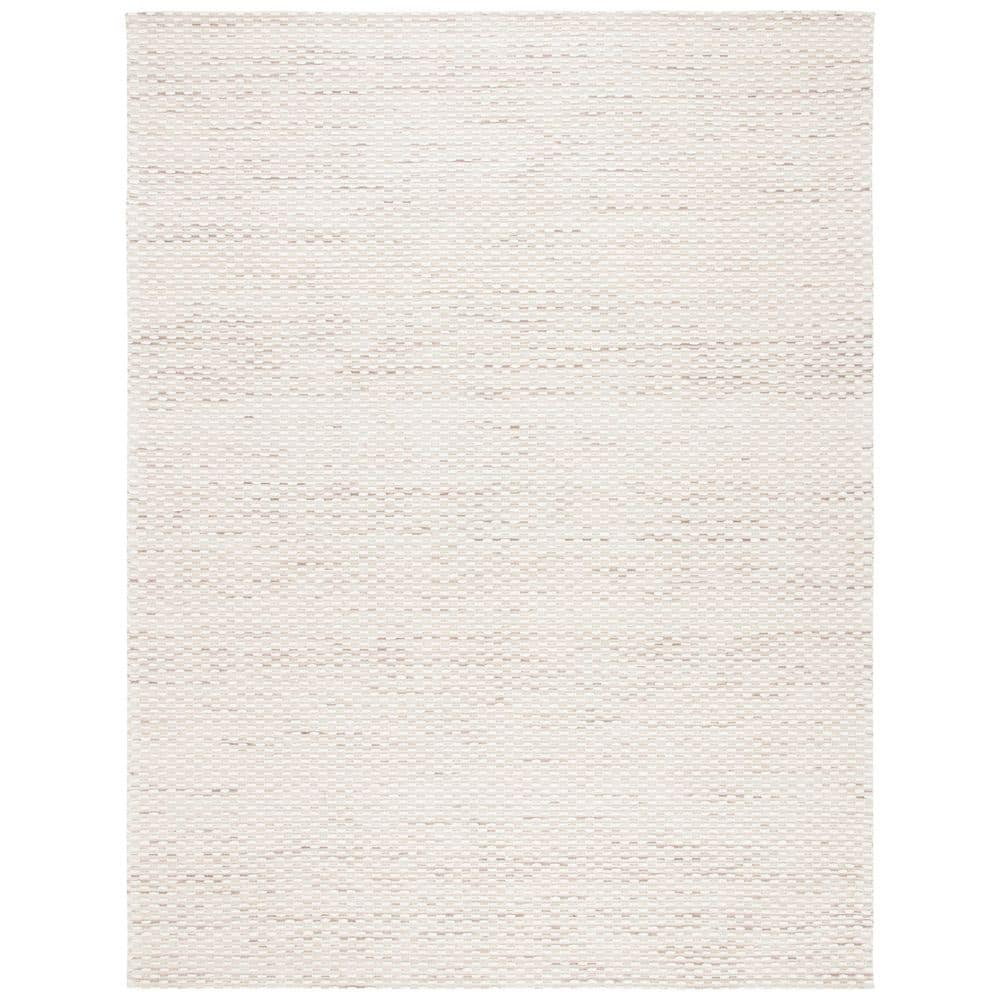 SAFAVIEH Marbella Beige 9 ft. x 12 ft. Striped Solid Color Area Rug ...