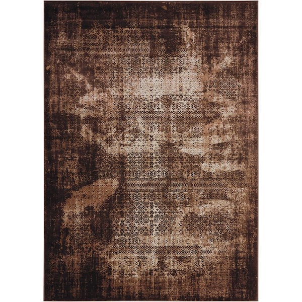 Nourison Karma Latte 5 ft. x 7 ft. Persian Vintage Area Rug 268990 ...
