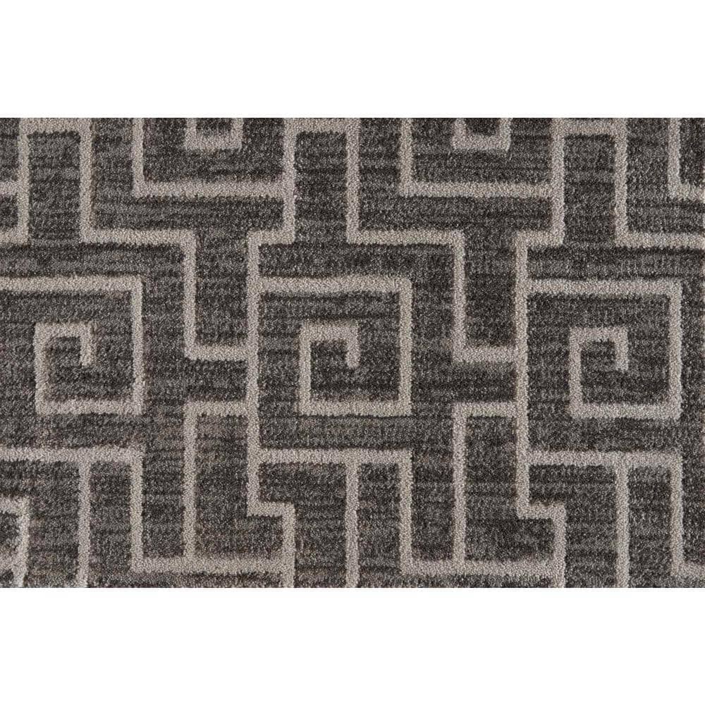 Natural Harmony Labyrinth Wrought Iron Gray 13.2 ft. 45 oz. Polyester ...