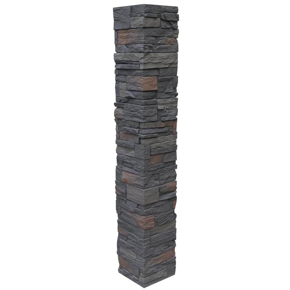 NextStone Country Ledgestone 8 in. x 8 in. x 47 in. Appalachian Gray ...