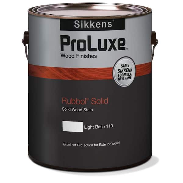 PPG ProLuxe 1 gal. White Rubbol Solid Exterior Wood Finish SIK710-100 ...
