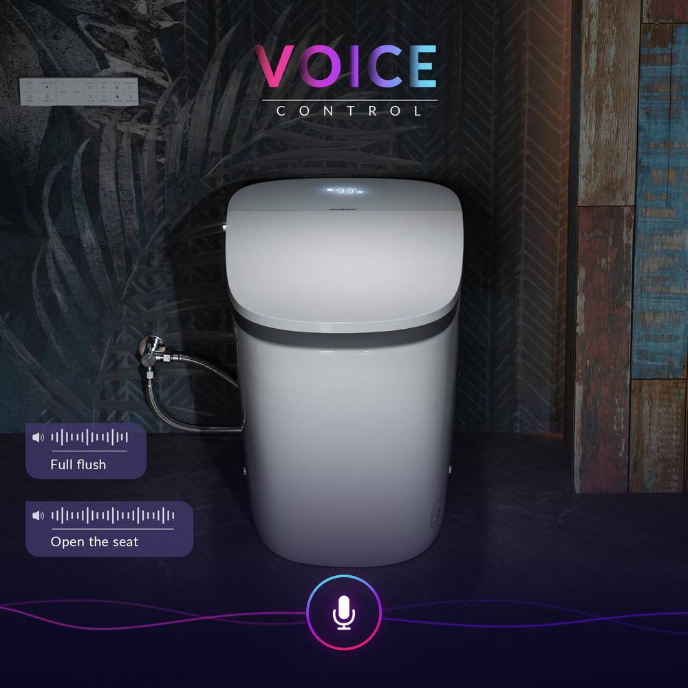 WOODBRIDGE Voice Control Smart Electric Elongated Toilet with Auto Open ...
