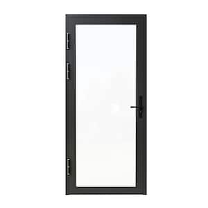 ARK DESIGN 36 in. x 80 in. Left Swing/OutSwing Single Tempered Glass ...