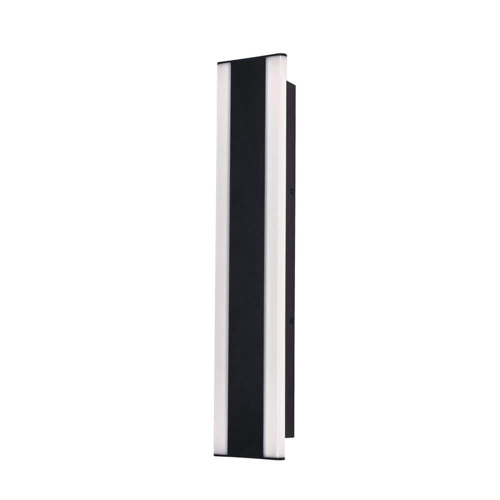 AFX Rhea 2-Light Black Wall Sconce with Frosted Acrylic Shade ...