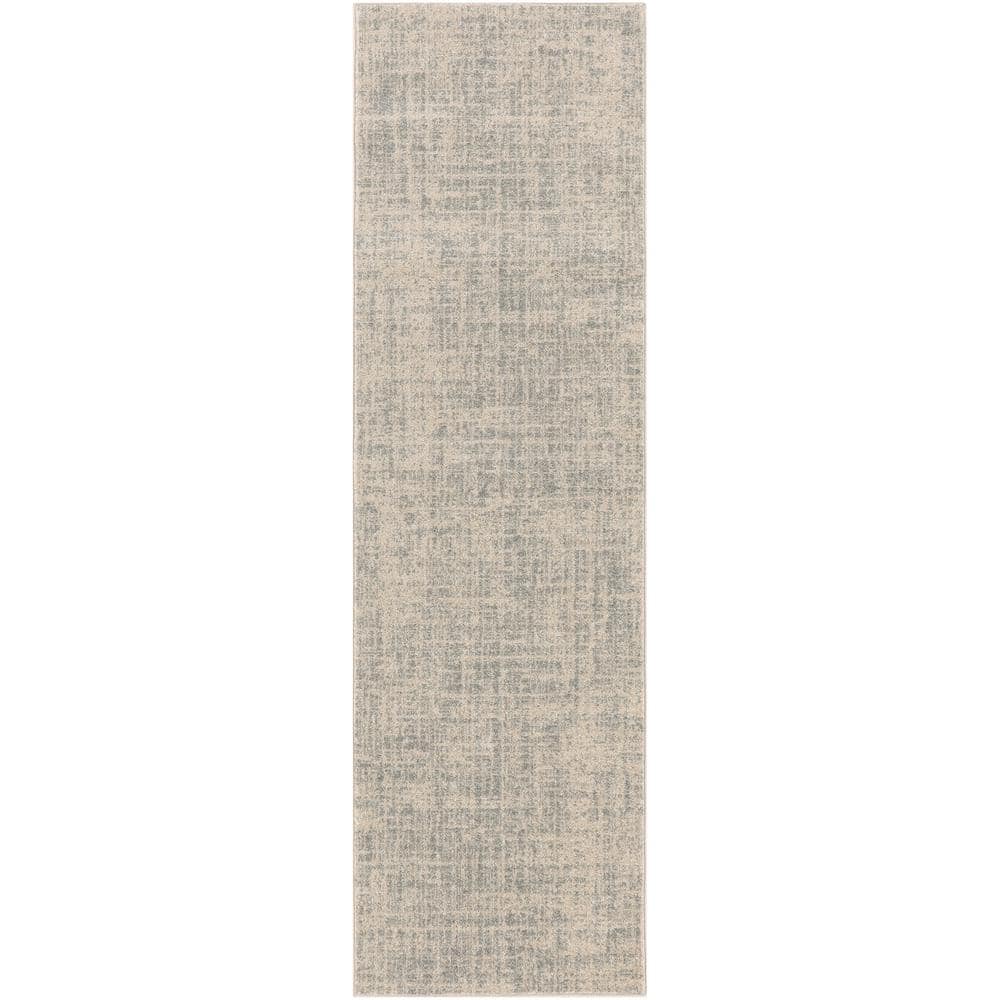 CALVIN KLEIN Currents Beige Grey 2 ft. x 7 ft. Abstract Contemporary ...