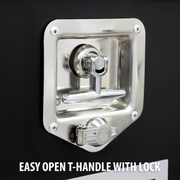 STACK-ON 46 in. Matte Black, Steel, A-Frame Trailer Tongue Box, Truck ...