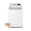 LG 5.3 cu. ft. SMART Top Load Washer in White with 4-way Agitator ...
