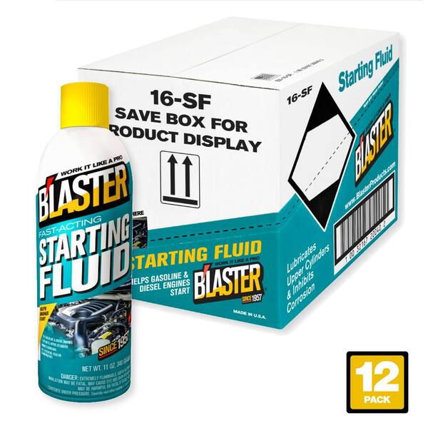 Blaster 11 oz. Fast-Acting Engine Starting Fluid Spray (Pack of 12) 16 ...
