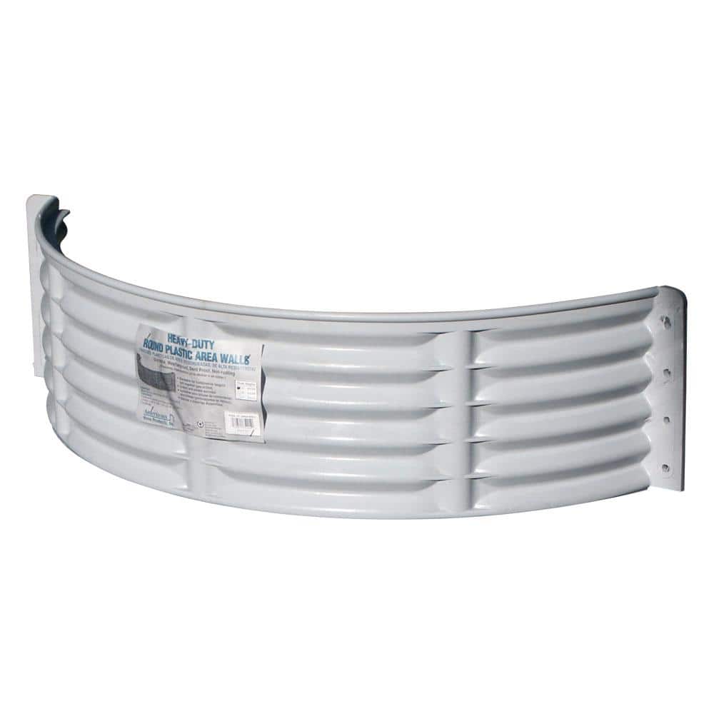 Amerimax Home Products 37 in. x 18 in. Gray Vinyl Window Well 75208 ...