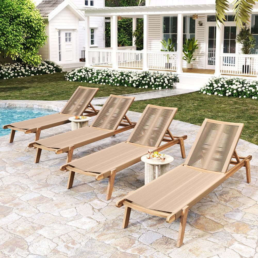 CHRISTOPHER KNIGHT HOME Lurelle Outdoor Patio Braided Rope and Acacia ...