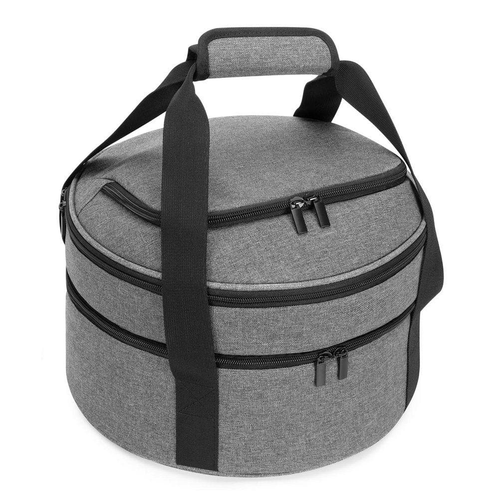 Lynzavix Insulated Double Decker Gray Round Carrier Set Thermal 2 ...