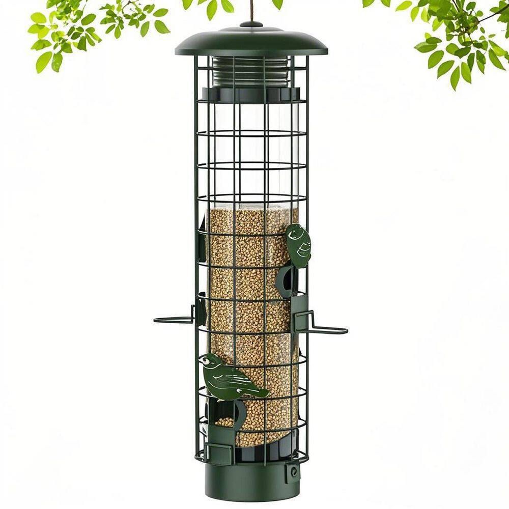 OGETFUUR Squirrel Proof Bird Feeder, Metal Mesh Bird Feeders for ...
