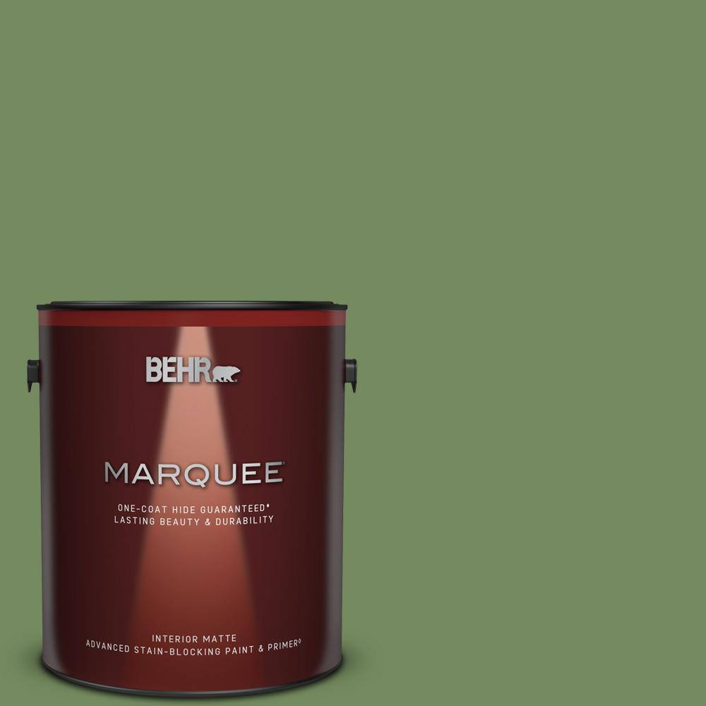 BEHR MARQUEE 1 gal. #M380-6 Fern Canopy Matte Interior Paint & Primer ...
