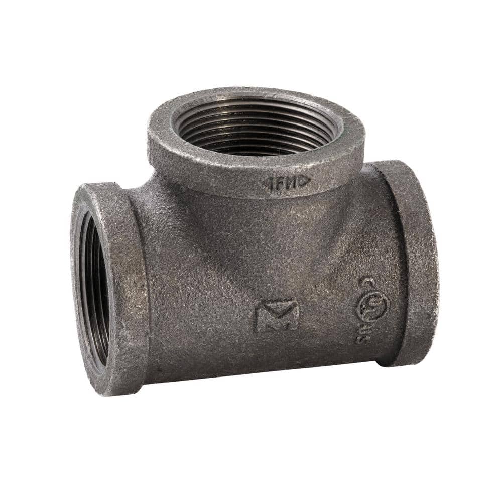 Southland 1-1/2 in. Black Malleable Iron FIP x FIP x FIP Tee Fitting ...