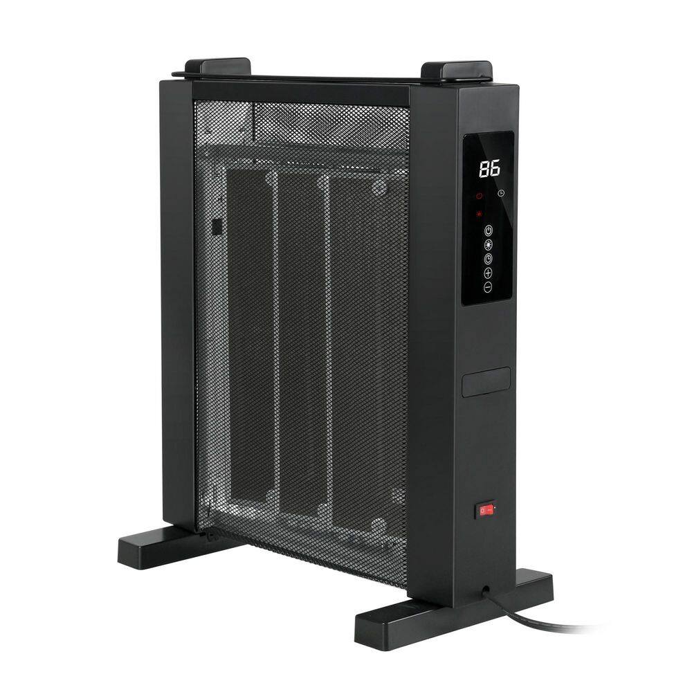 1500-Watt 24.8 in. Electric Compact Convection Black Infrared Space ...