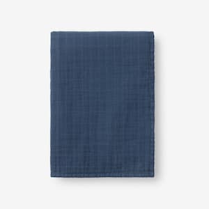 The Company Store Gossamer Rose Water Solid Cotton Woven Throw Blanket ...