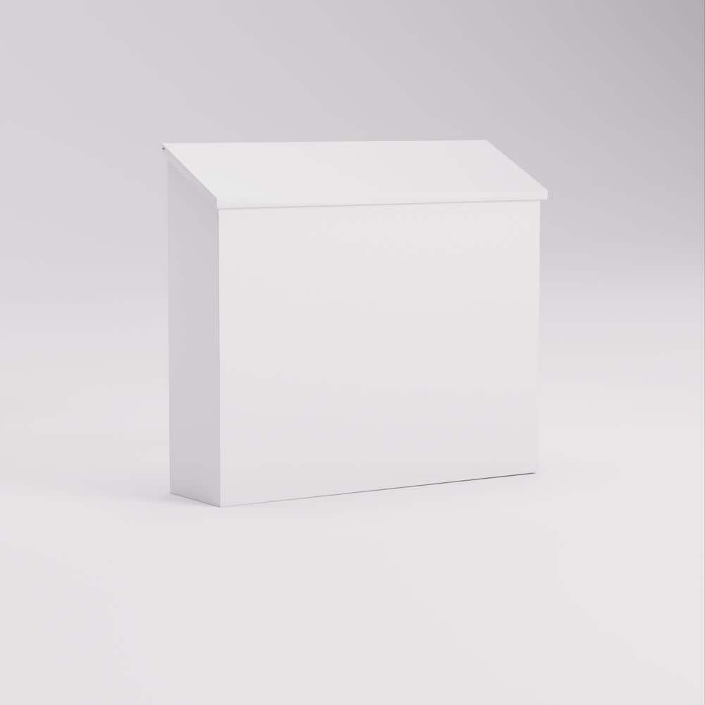 POST & PORCH The Inbox Wall-Mounted Mailbox inbox-white - The Home Depot