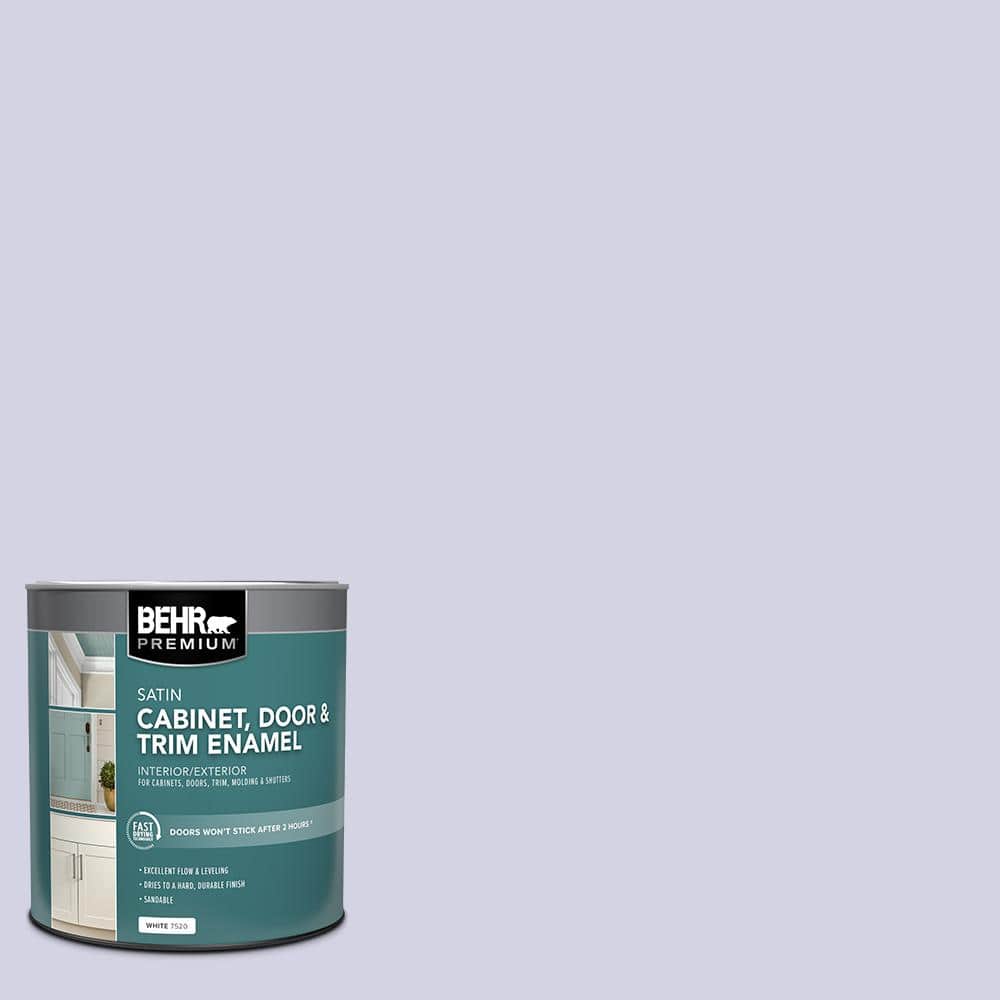 BEHR PREMIUM 1 qt. #M550-2 Lavender Memory Satin Enamel Interior ...